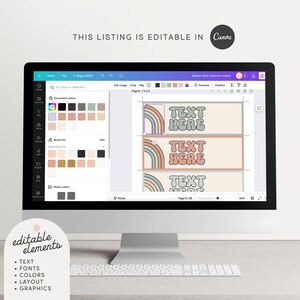 Classroom Labels Editable Templates, Pastel Retro Classroom ...