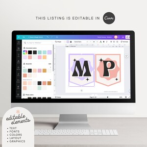 Classroom Bulletin Board Letters, Editable in Canva, Groovy Pastel ...