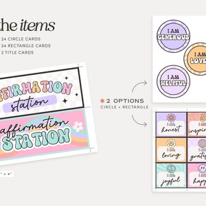 Classroom Affirmation Station Display, Groovy Bright Classroom Decor ...