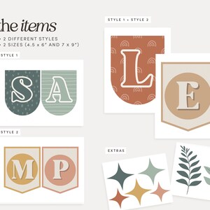 Classroom Bulletin Board Letters, Editable in Canva, Boho Modern ...