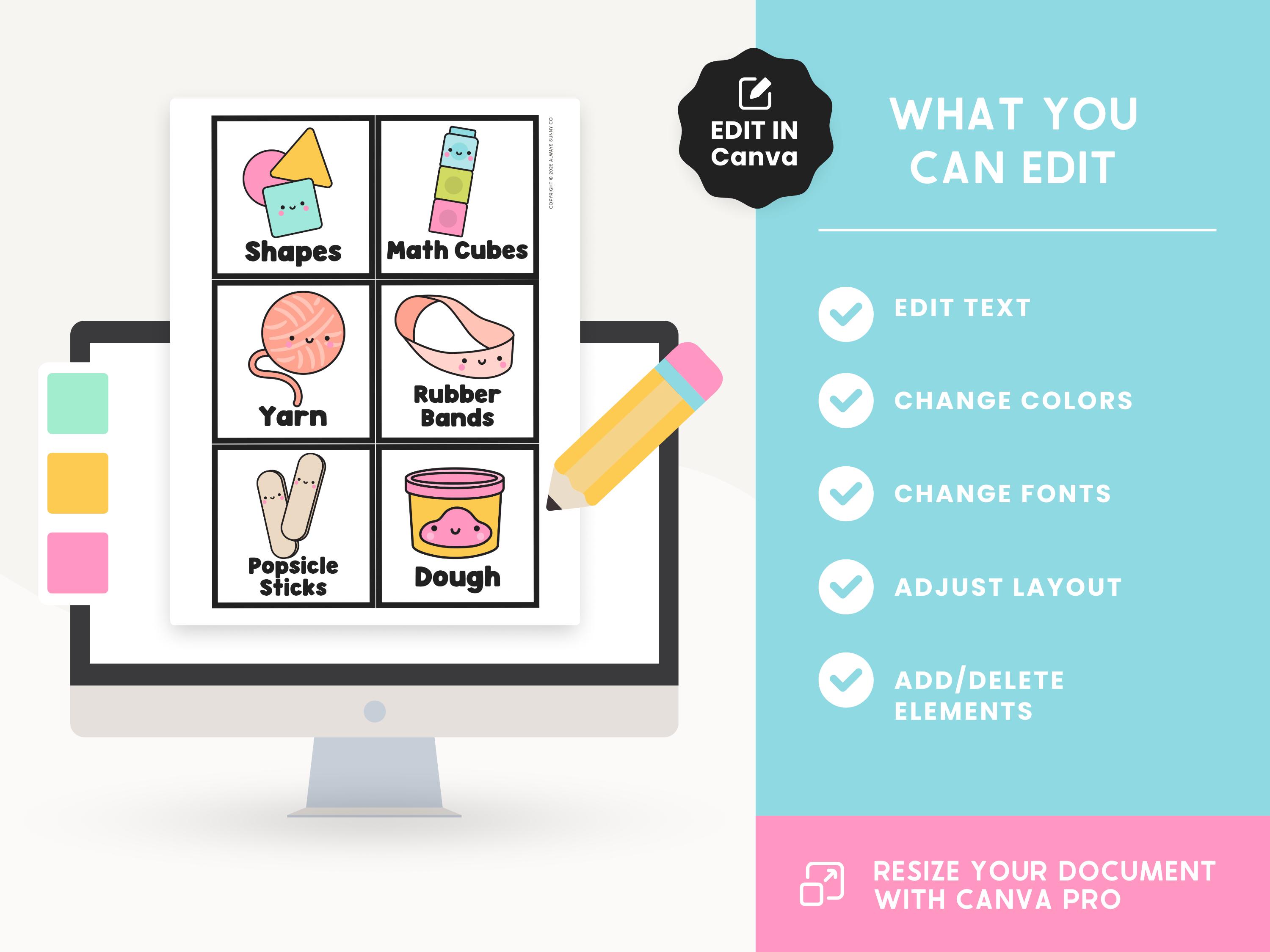 Editable Classroom Supply Cards | Supplies You Will Need Display ...