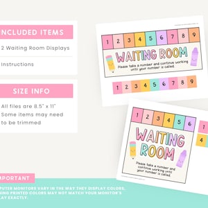 Teacher Waiting Room Printable Display, Editable in Canva, Bright ...