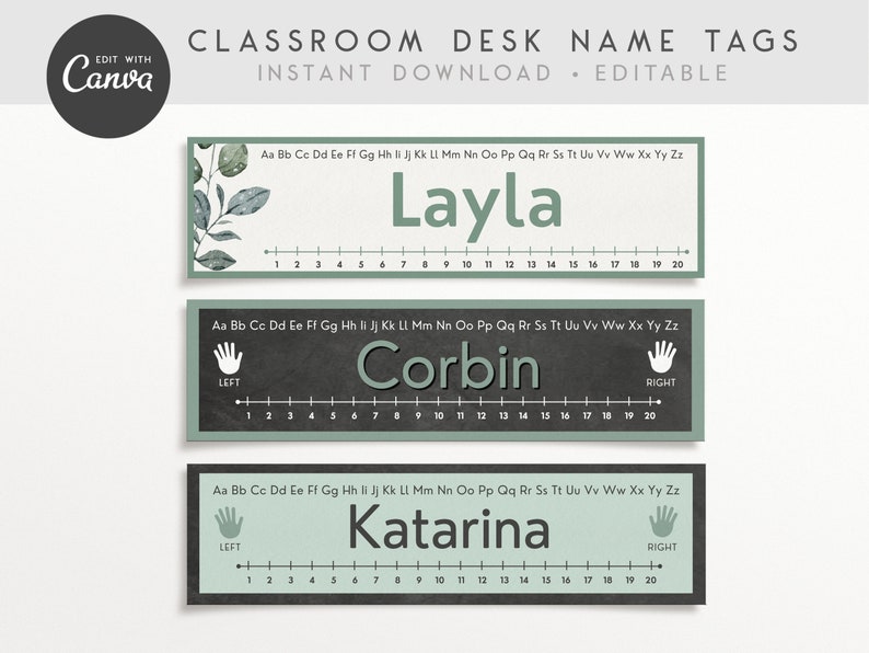 Student Desk Name Labels Editable Classroom Printables - Etsy