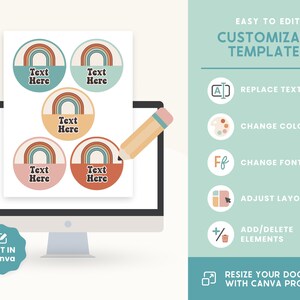 Classroom Labels Editable Templates, Groovy Retro Classroom ...