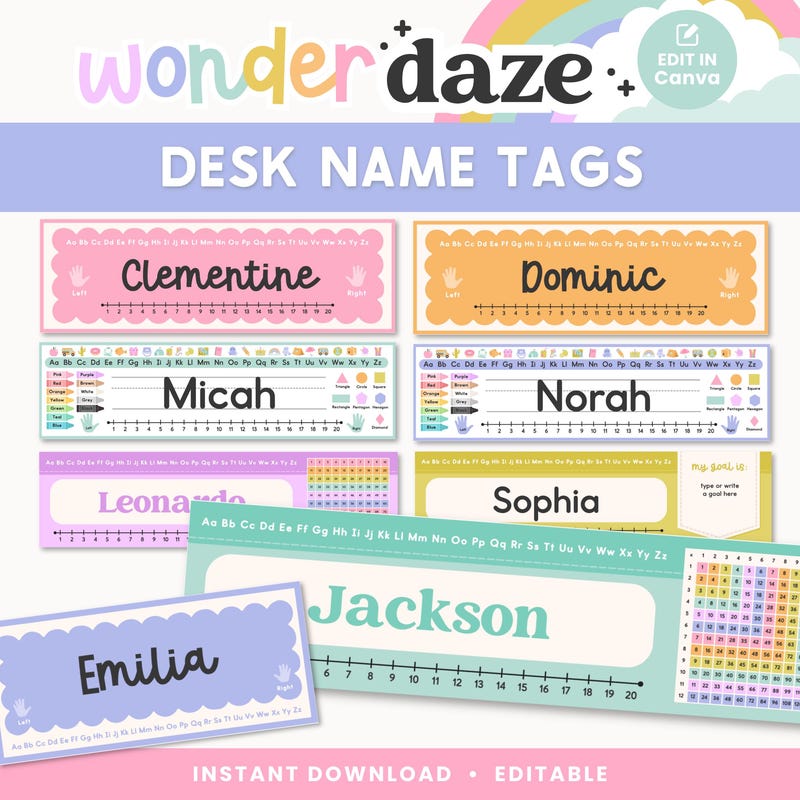 Desk Tags Back to School - Etsy