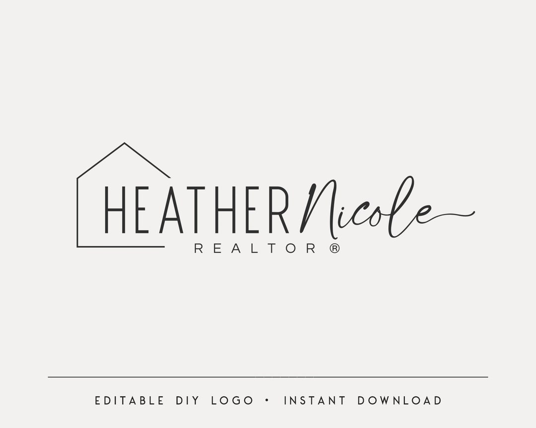 Editable Logo Template, DIY Real Estate Design, Elegant Realtor ...