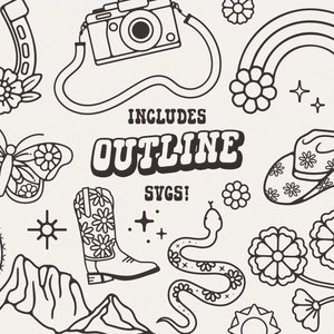 Desert Charm Clip Art Western Svgs, Pngs, EPS, AI Files, Cactus, Cowboy ...