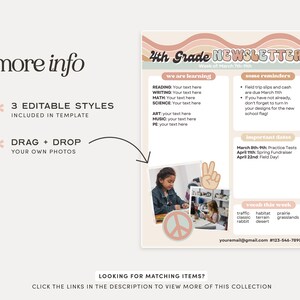 Classroom Newsletter Editable Templates, Back to School, Boho Classroom ...