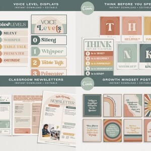 Editable Classroom Modern Boho Complete Collection Printable - Etsy