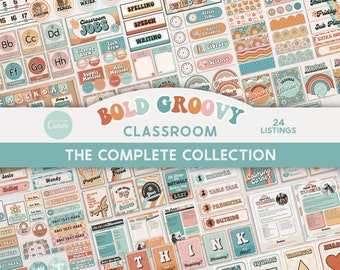 Editable Classroom Retro Pastel Complete Collection Printable Bundle ...