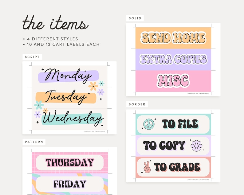 Classroom Rolling Trolley Cart Labels, Editable Teacher Drawer Filing ...