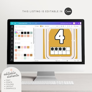 Number Ten Frames Classroom Editable Posters, Pastel Rainbow Counting ...