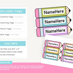 Editable Desk Name Tags for Students | Bright Printable Name Plates for ...