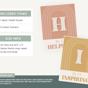 Think Before You Speak Editable Classroom Posters, Printable Canva Boho ...