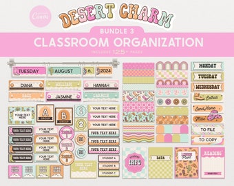 Editable Classroom Bright Desert Complete Collection Printable Bundle ...