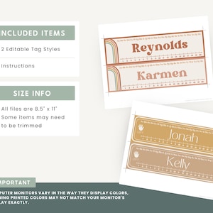 Student Desk Name Labels, Editable Classroom Printables, Student Name ...