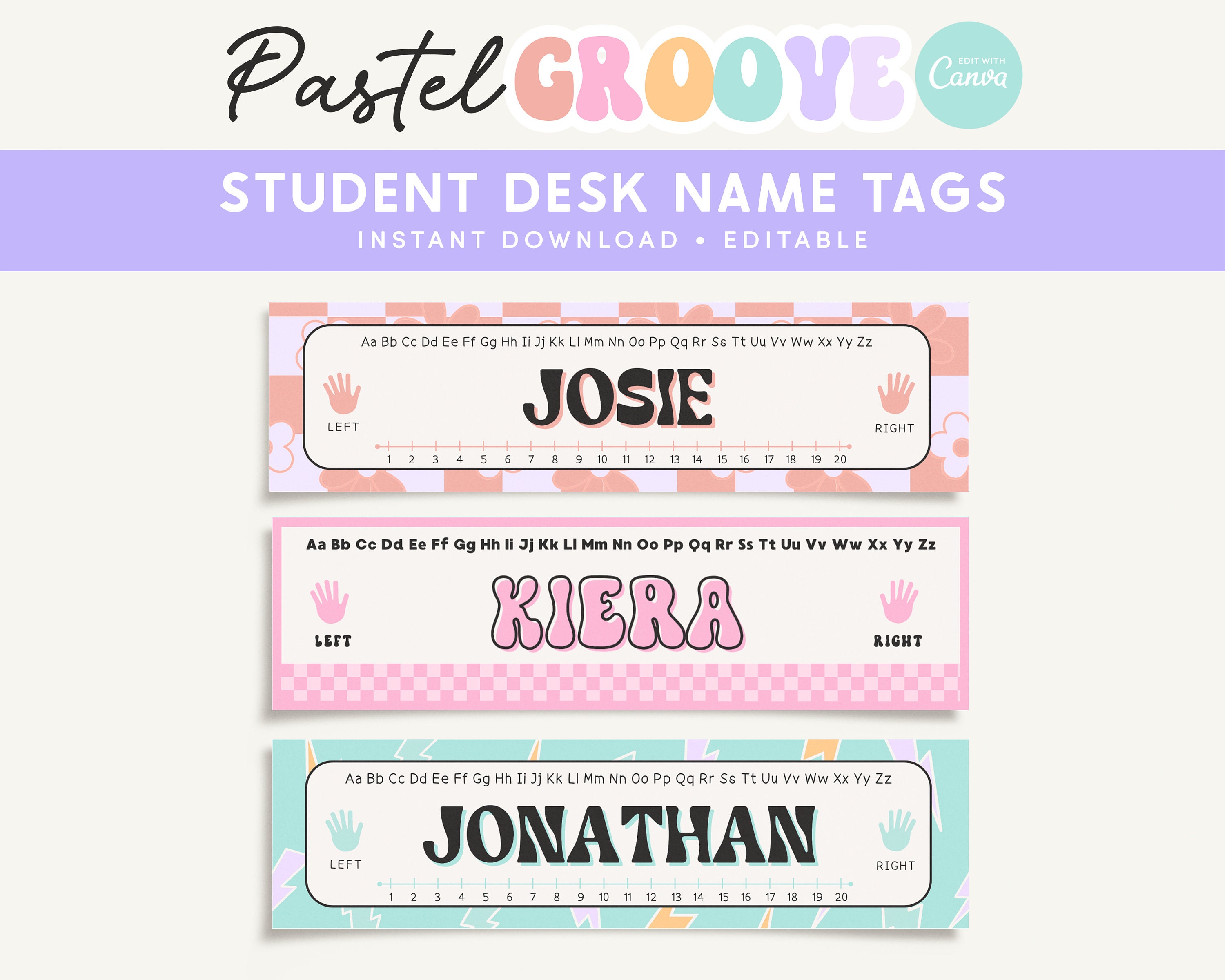 Printable Classroom Name Plates Name Tags 44 Unique Designs FREE