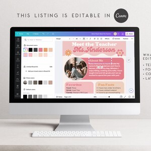 Meet the Teacher Classroom Printable Template, Teacher Introduction ...