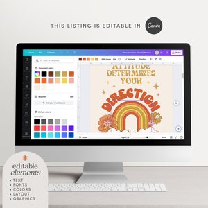 Growth Mindset Editable Classroom Printable Posters, Retro Sunshine ...