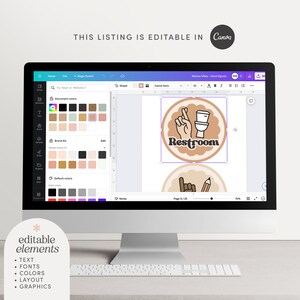 Classroom Hand Signals Poster Display, Editable in Canva, Pastel Retro ...