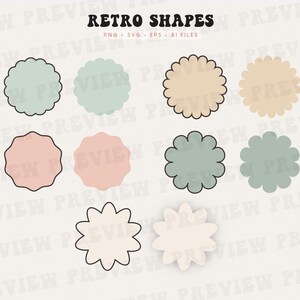 Groovy Retro Clip Art SVGS, Pngs, EPS, AI Files, Mellow Vibes Flower ...