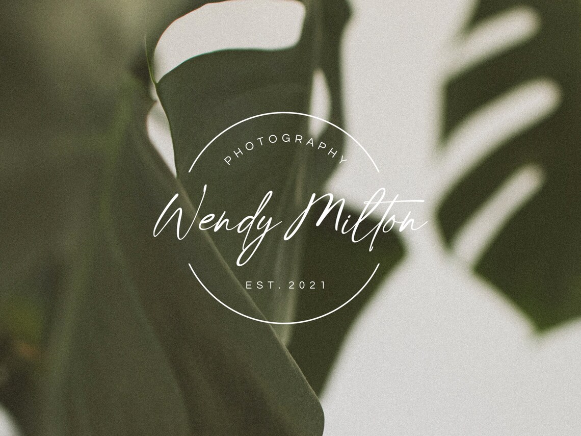 Editable Logo Design DIY Circle Logo Photography Logo - Etsy