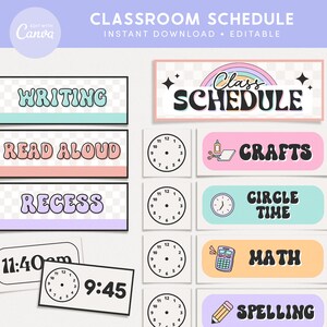 Editable Retro Classroom Decor, Pastel Groovy Printable Teacher Bundle ...