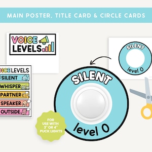 Editable Voice Level Display for Classroom| Kinder Brights | Cute ...