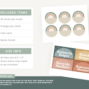 Classroom Job Display, Editable Canva Templates, Modern Boho Classroom ...