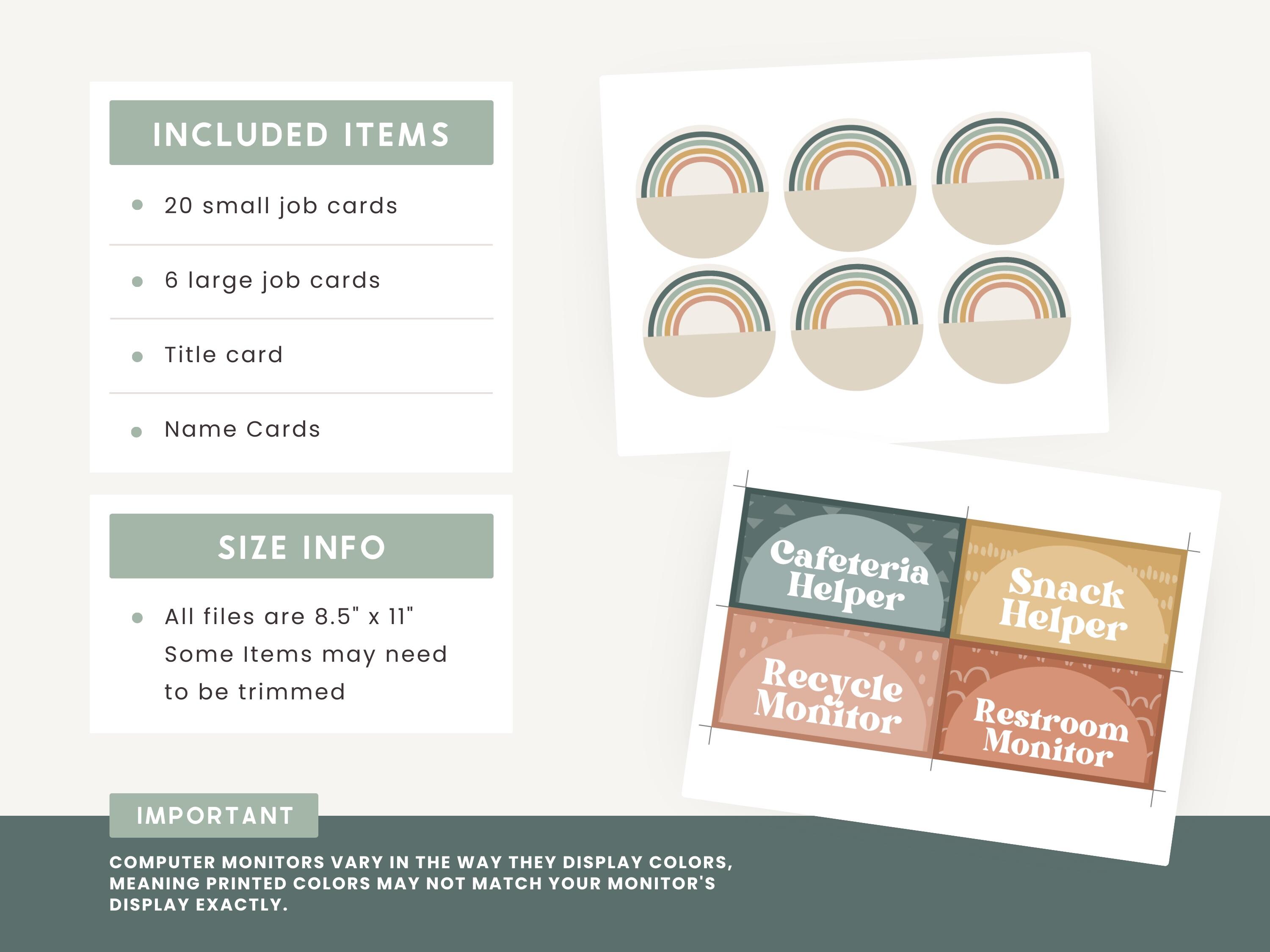 Classroom Job Display, Editable Canva Templates, Modern Boho Classroom ...