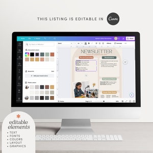 Classroom Newsletter Editable Templates, Back to School, Modern Boho ...