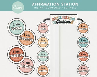 Groovy Classroom Decor Affirmation Station - Etsy