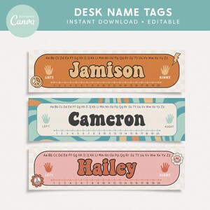 Student Desk Name Labels, Editable Classroom Printables, Student Name ...