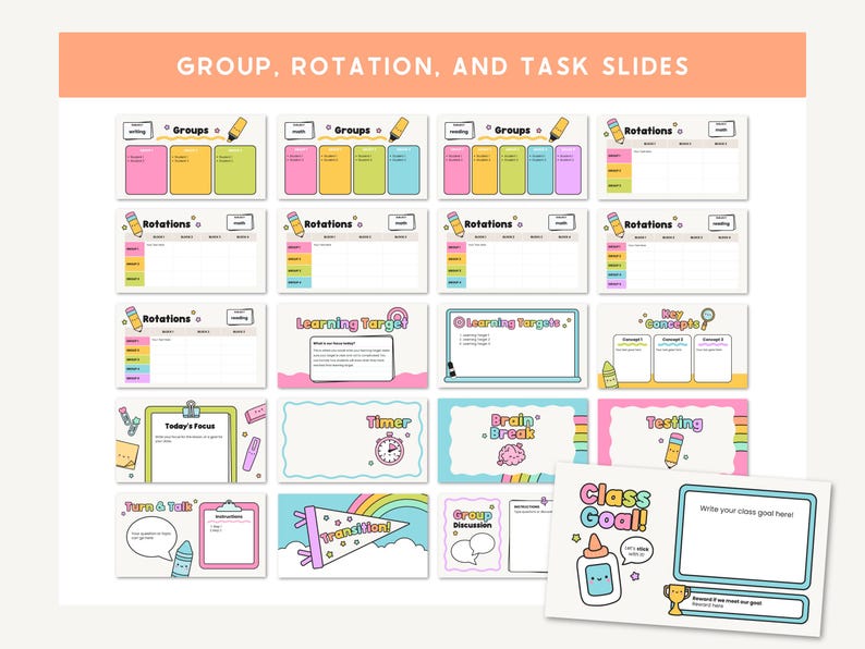 Kinder Brights Classroom Slides | Editable Daily Templates for Canva ...