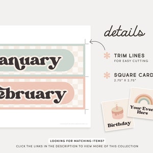 Classroom Calendar Display and Weather Station, Printable Pastel Groovy ...