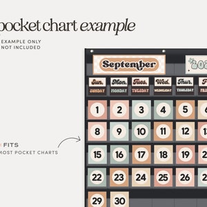 Classroom Calendar Display and Weather Station, Printable Pastel Groovy ...