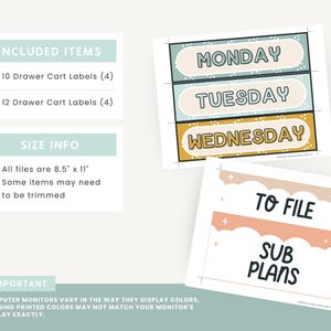 Classroom Rolling Trolley Cart Labels, Editable Teacher Drawer Filing ...