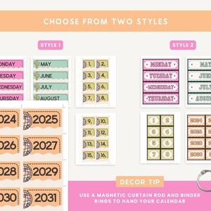 Classroom Flip Calendar Display, Bright Desert Classroom Decor ...