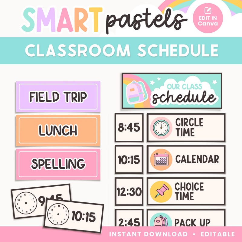 Classroom Schedule Label - Etsy