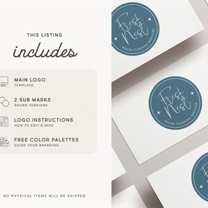 Editable Canva Cleaning Logo Designs, DIY Cleaning Service Logo, Round ...