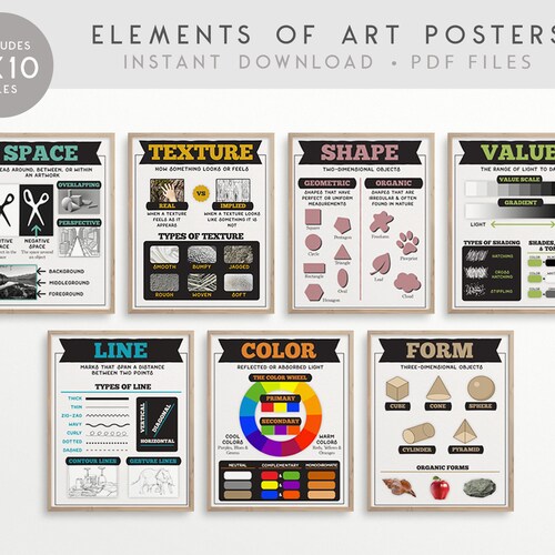 Elements of Art Classroom Printable Posters Art Classroom - Etsy