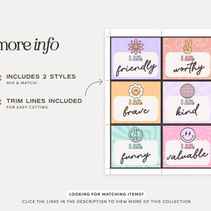 Classroom Affirmation Station Display, Groovy Bright Classroom Decor ...