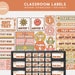 Editable Classroom Organization Retro Sunshine Bundle, Printable Canva ...