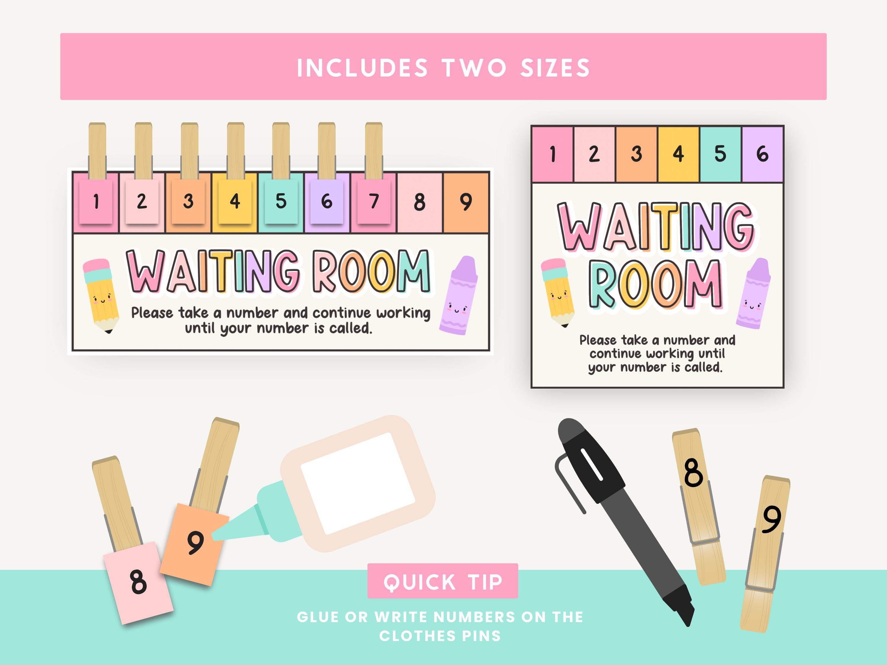 Teacher Waiting Room Printable Display, Editable in Canva, Bright ...