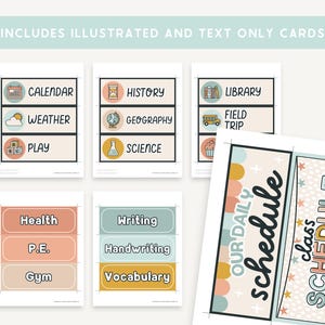 Classroom Schedule, Editable Pastel Canva Template, Soft Clouds Cute ...