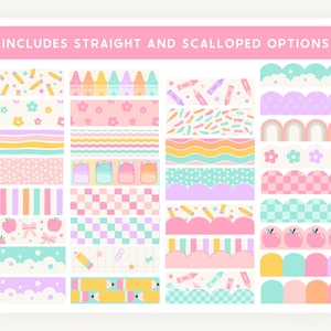 Classroom Bulletin Board Borders, Editable Canva Templates, Bright ...
