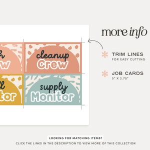 Editable Classroom Job Display, Modern Cute Classroom Decor, Canva ...