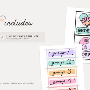 Classroom Labels Editable Templates, Pastel Groovy Classroom ...