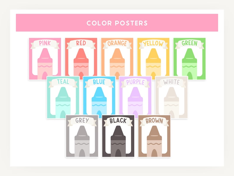 Classroom Shapes and Colors Printable Display, Editable in Canva ...