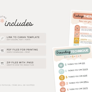 Calming Corner Editable Classroom Printables, Calm Down Skills, Cute ...